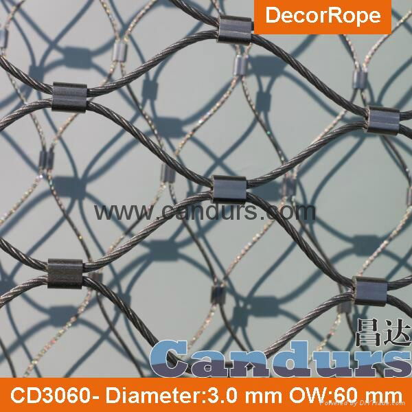 Ferruled Stainless Steel Cable Wire Rope Monkey Enclosure Mesh In Zoo ...