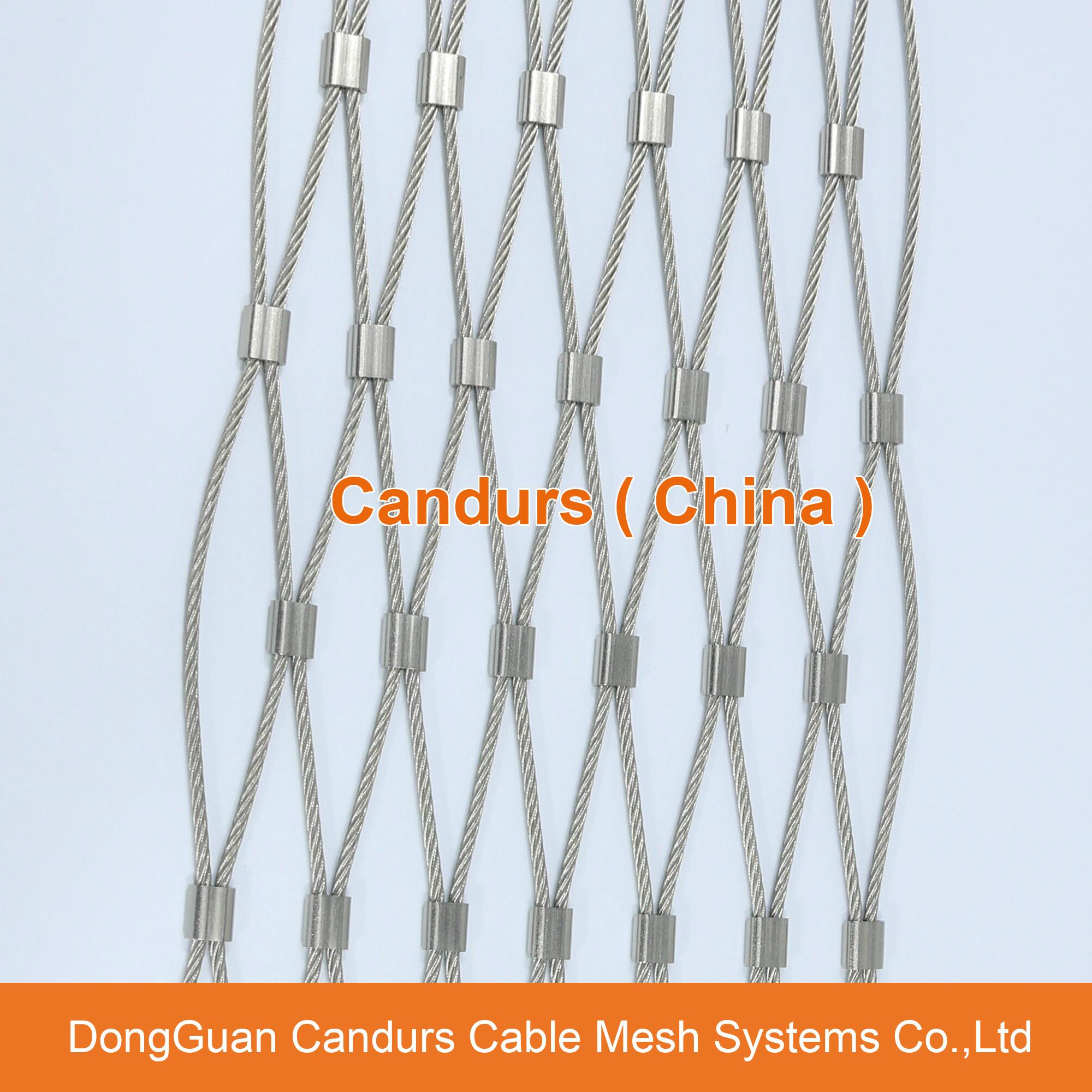 Stainless Steel Zoo Rope Mesh Enclosure - DecorRope - Candurs (China ...