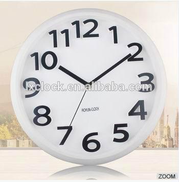 White 3D number Wall Clock Simple design - LX-6080 - Lixin (China ...