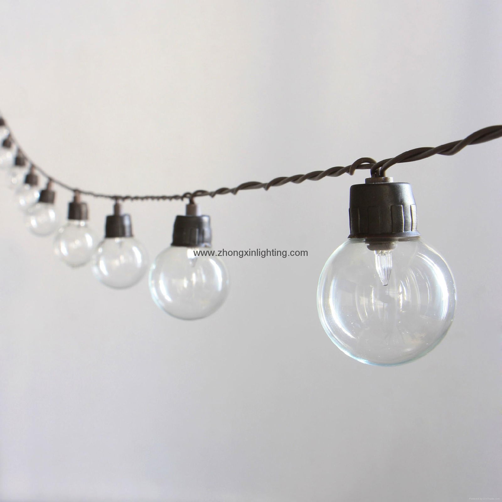 Solar String Light-Solar G40 LED String Light 20ct - KF41040-SO ...