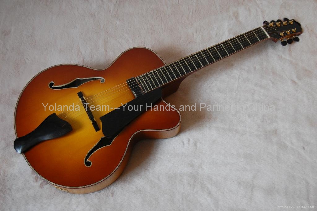 16inch 7 strings handmade jazz guitar - ARCH-720 - HOTMAN (China ...