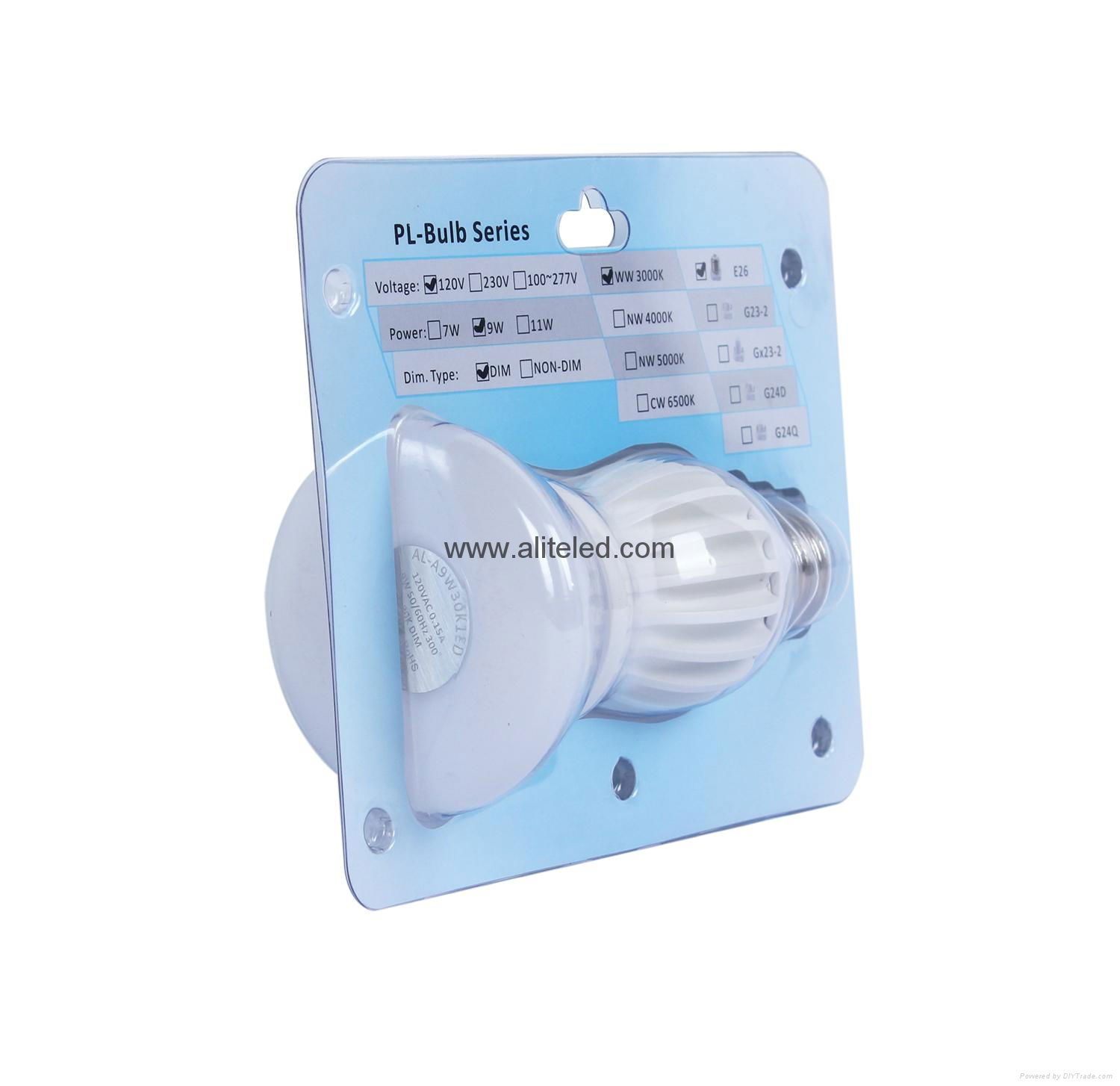 300 Degree Omni Beam Type Vertical Plug light G24 - PL-BULB-9W - Alite ...