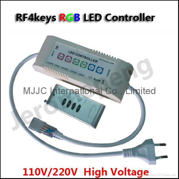 110V-220V 10keys RF RGB Remote Controller for 220V RGB LED Strip Light ...