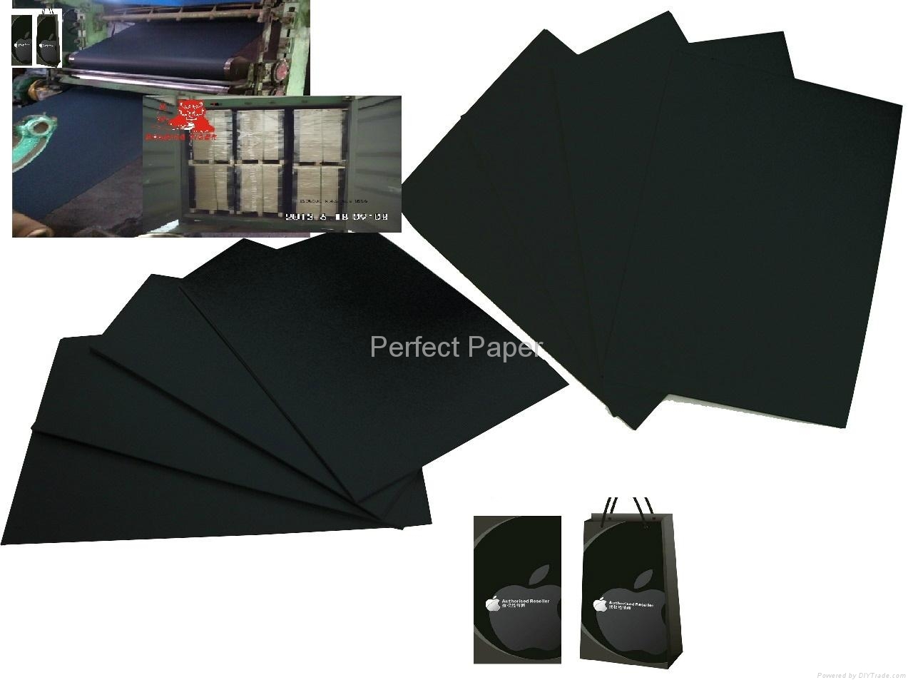 0.5mm/1mm/1.5mm/2mm/2.5mm/3mm Black paper board/black paperboard/black ...
