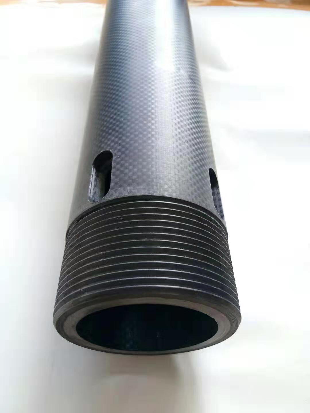 CNC process fine machining thread Φ78mm *Φ58mm carbon fiber tube carbon ...