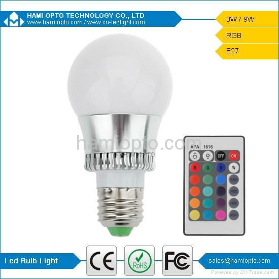 B22 / E27 / E14 / GU10 LED Globe Light Bulbs, 3W RGB LED Bulb Lights With Remote - HM-RBL-3WA ...