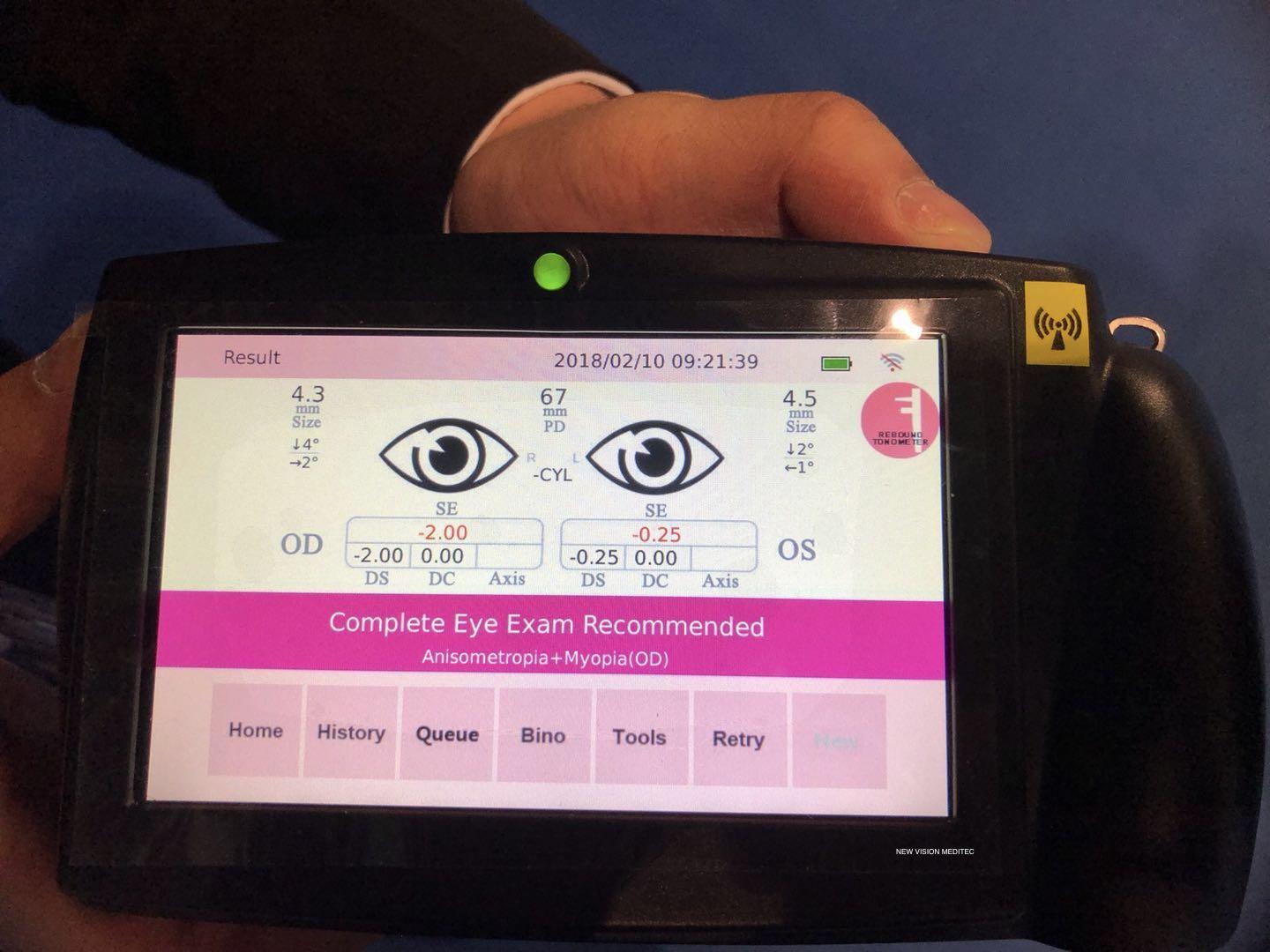 Handheld Auto Refractometer visual Screener - SW-800 - NEW VISION ...