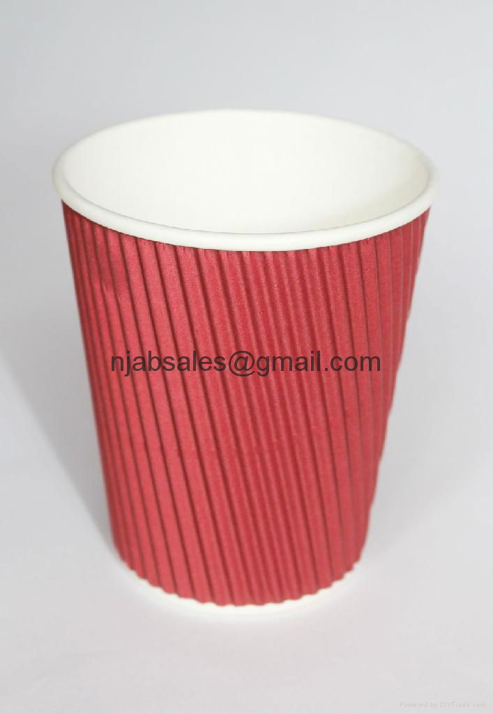Ripple Double Wall Paper Cups - 8oz, 120z, 16oz (China Manufacturer ...