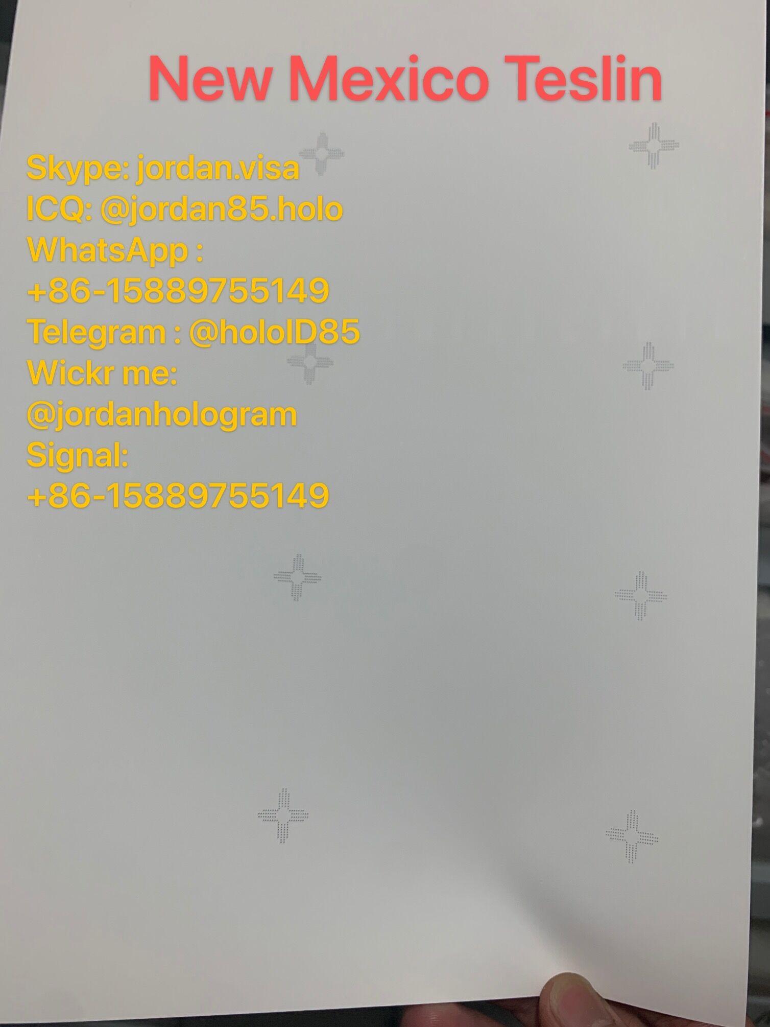 USA New Mexico State Teslin paper micro holes - HK00171 (China ...