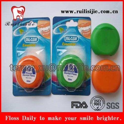 Dental Flossing tools,wax dental floss case circle shape dispenser ...