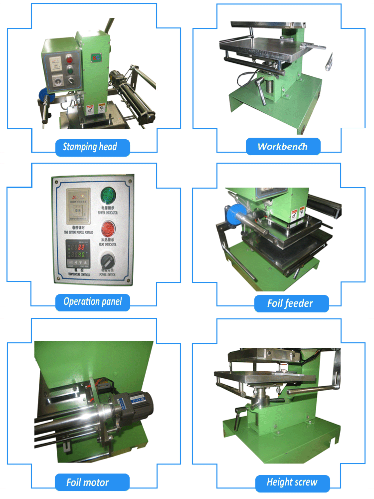 Leather paper plastics 4 tons pressure Manual Hot stamping machine - HM ...