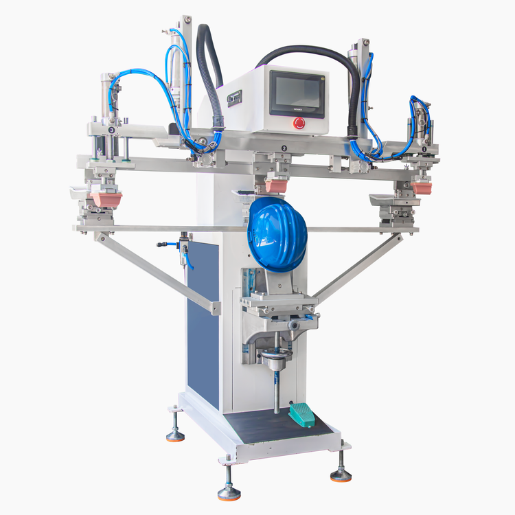 3 colors rubber pad rotating open pad printer - P3-406PR - KC (China ...