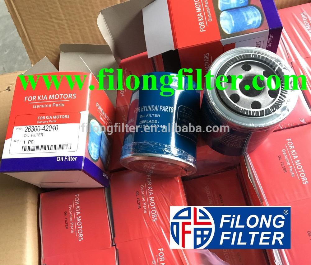 FILONG Manufactory For HYUNDA Oil filter 26300-42040 26300-42010