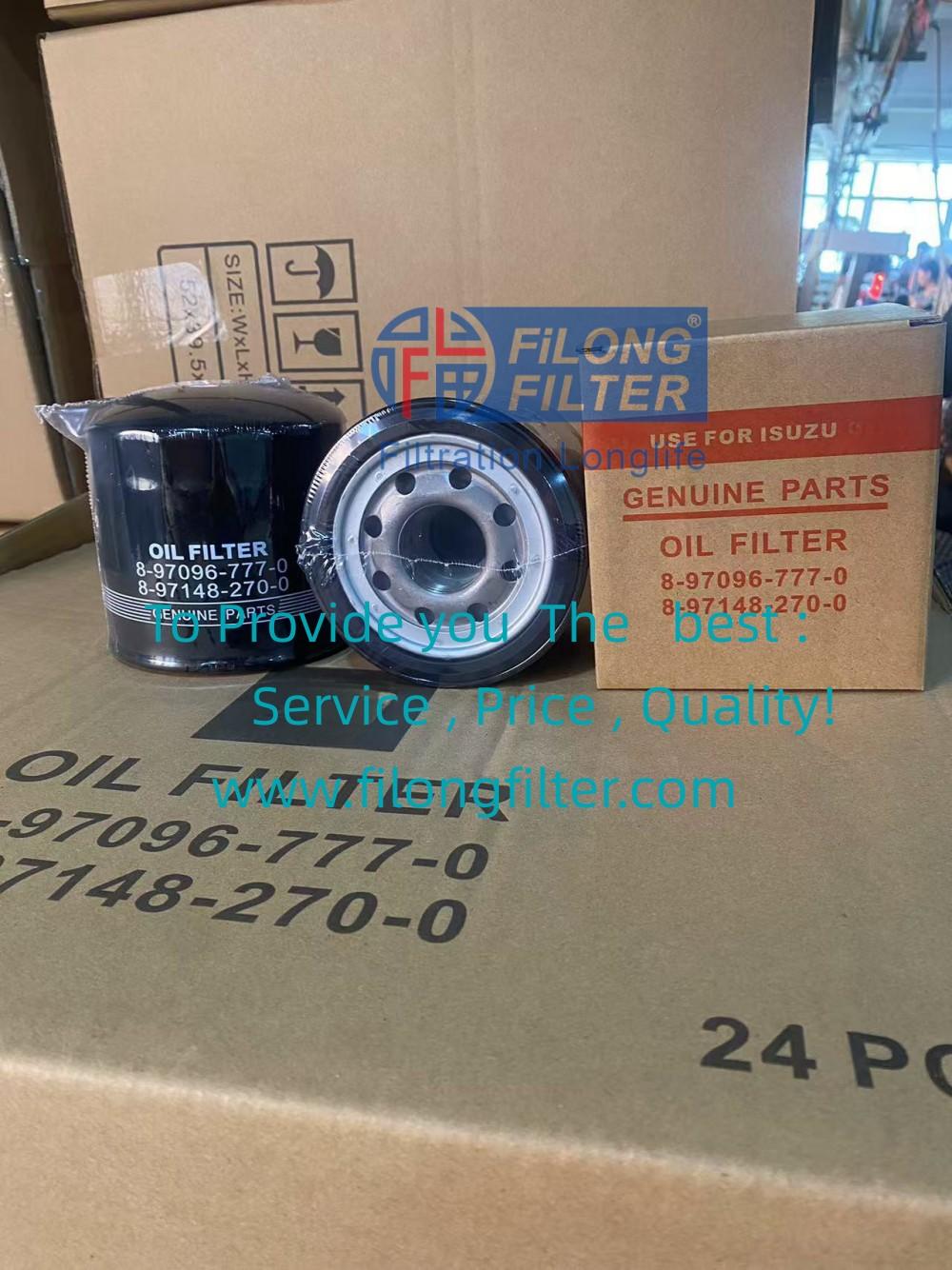 China Oil Filter Factory 8-97148270-0 8-97096777-0 8-97247514-0 for