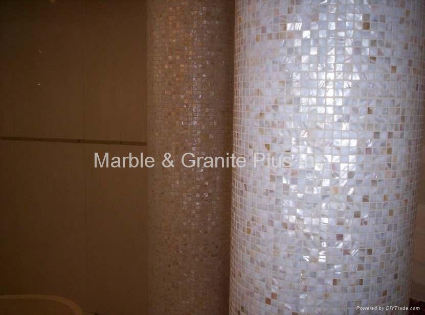 After Effect of Mesh MOP Mosaic tiles on the column (China Manufacturer ...