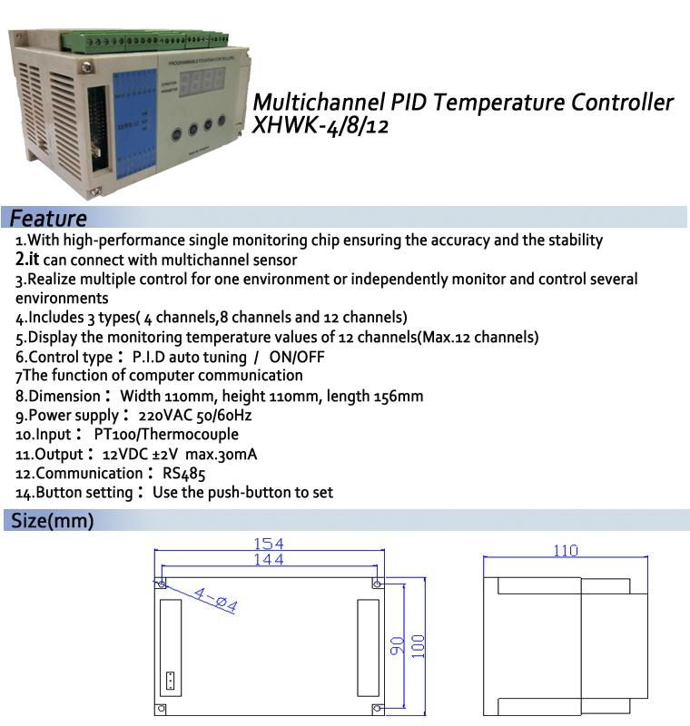 Multichannel PID Temperature Controller - XHWK-4/8/12 - XiongHua (China ...