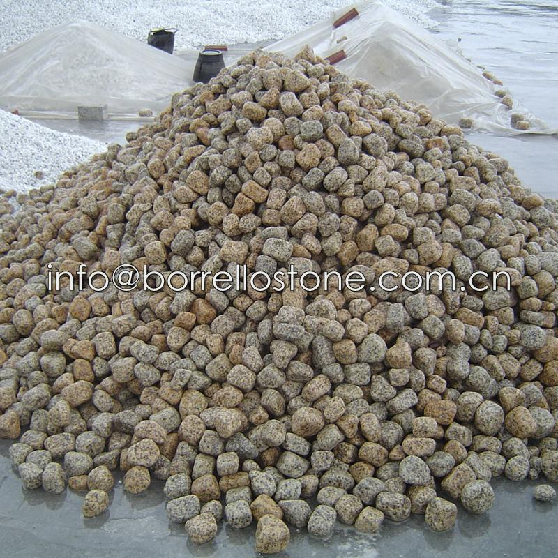 yellow sesame granite pebble - pebble stone - Borrello Stone (China ...