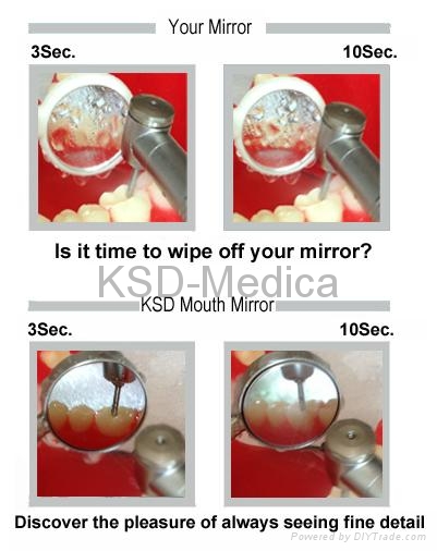 Dental mirror self cleaning for handpiece scalar surgical instrument ...