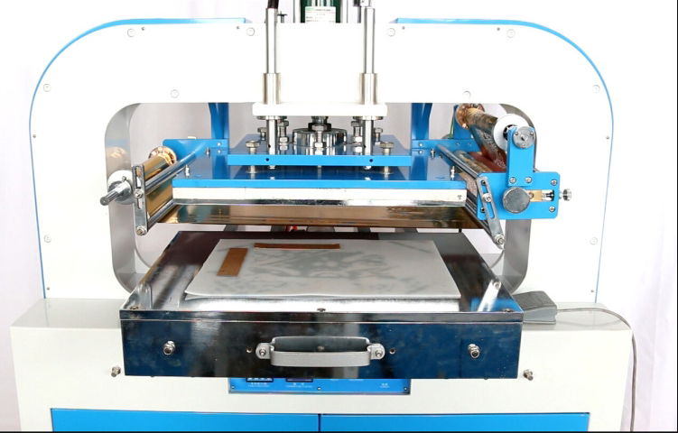 8T 40x50cm hot stamping machine with side sliding worktable &ssurized ...