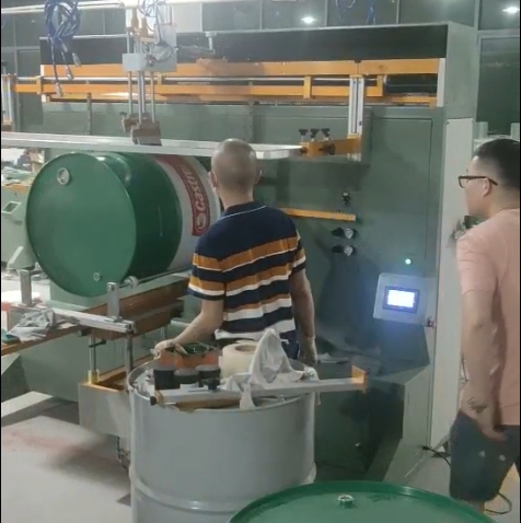 Φ510mm large oil drum Servo drive screen printing machine - TM-1800G - Tamprinter (China ...
