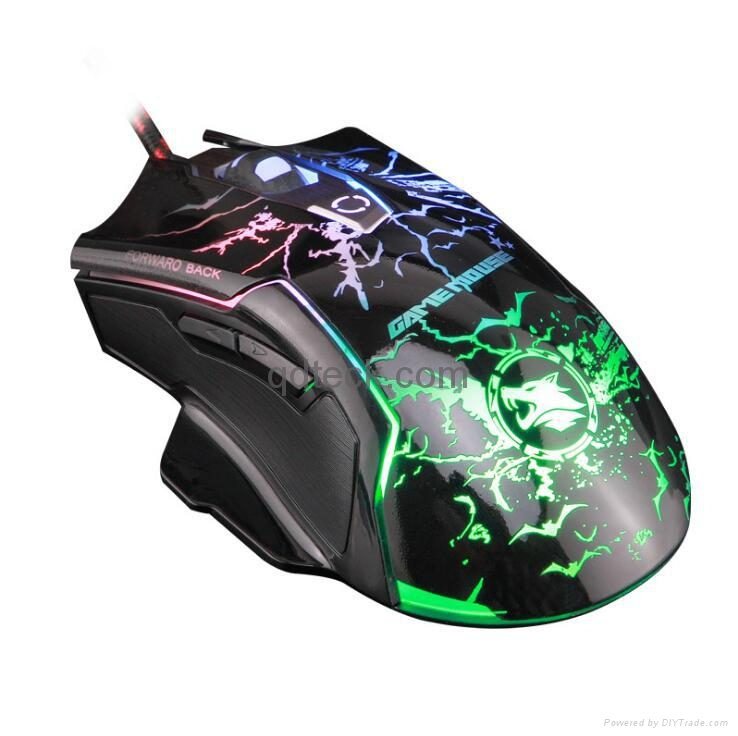 Quickdragon gaming wired mosue with 7 illuminated lights MOQ100 PCS ...