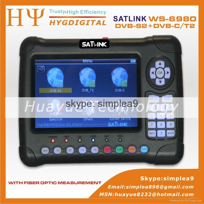 SATLINK WS-6980 DVB-S2+DVB-C+DVB-T2 COMBO Optical power detection ...
