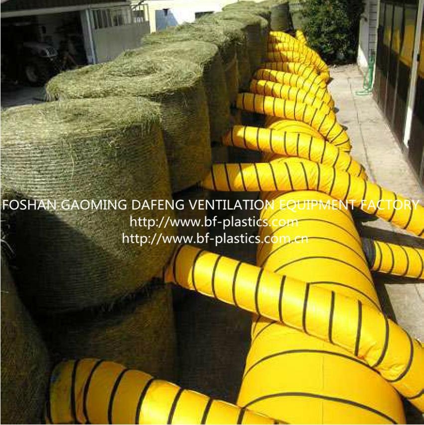 yellow PVC ventilation suction duct with branches outlets - BF-710 ...