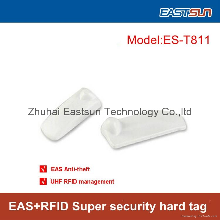 RFID EAS combined anti-theft reusable tag for clothing store asset ...