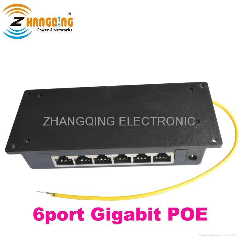 6port gigabit poe injector panel - GPOE-6-AB - ZQ (China Manufacturer ...