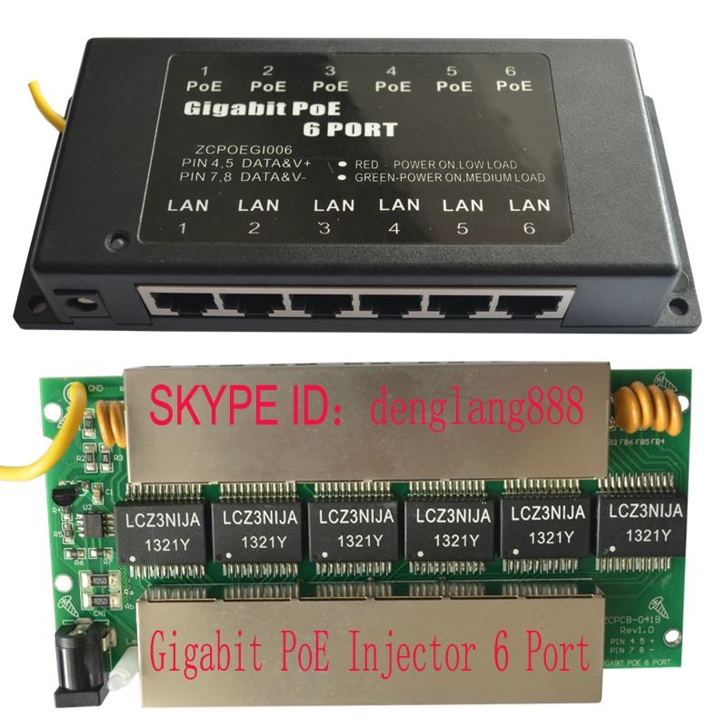 6port gigabit poe injector panel - GPOE-6-AB - ZQ (China Manufacturer ...