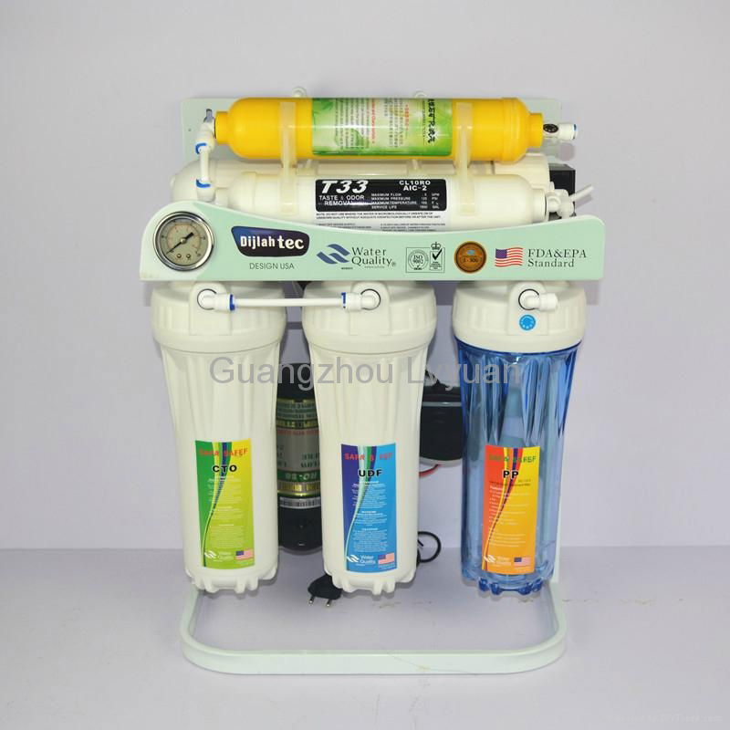 Guangzhou 7 stage reverse osmosis system 100gpd with 3.2G tank - LY-RO ...