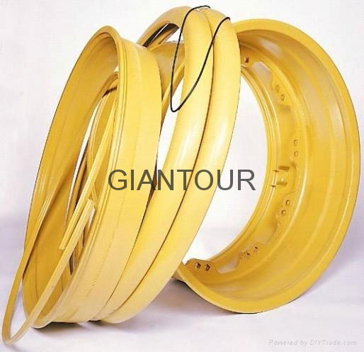 Sell OTR mining wheel steel rim assy 49-19.50-4.0 for dump truck wheel ...