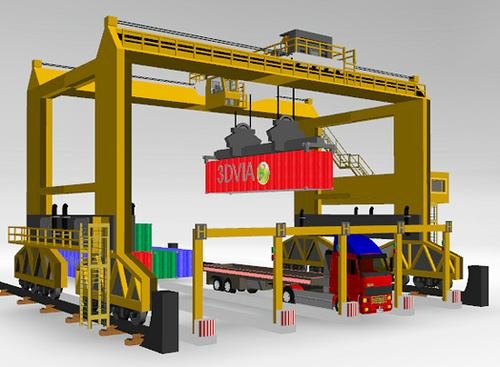 RTG crane; Rubber-tyred container crane 40 ton - Kuangyuan (China ...