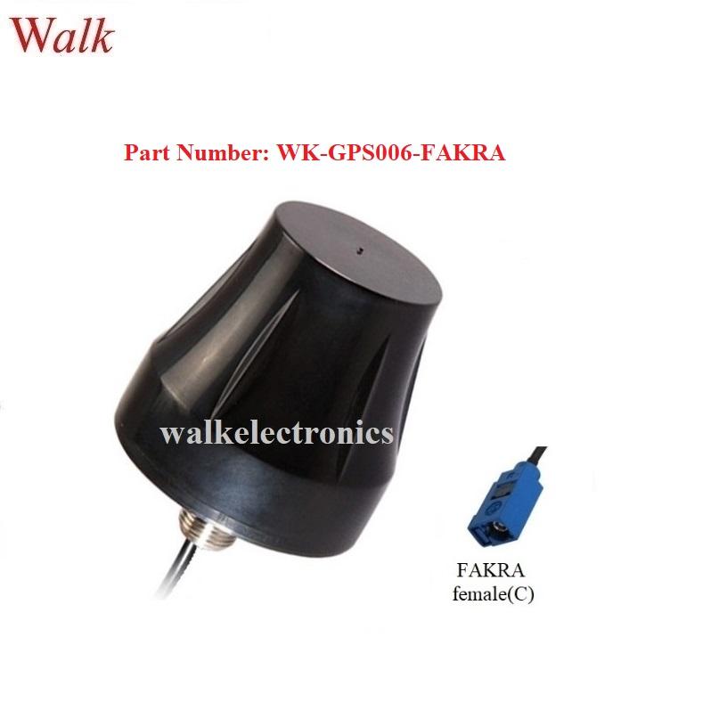 fakra female external screw mount high gain waterproof active gps ...