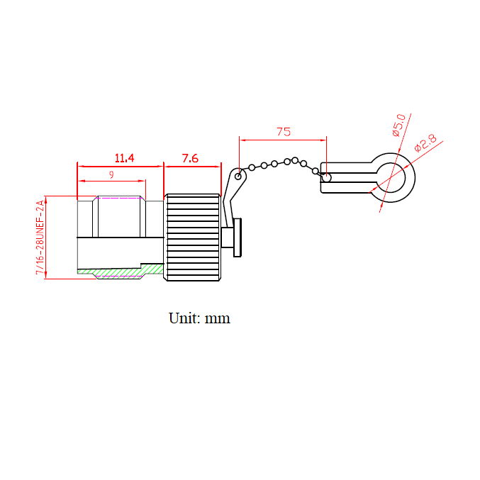 metal material with chain TNC protector TNC protect cover TNC male dust ...