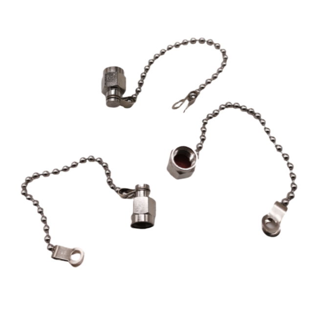 metal material with chain SMA protector SMA protect cover SMA female ...