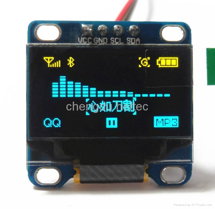 0.96 inch IIC communication OLED module (only 2 I/O needed) - HTDS-DI96 ...