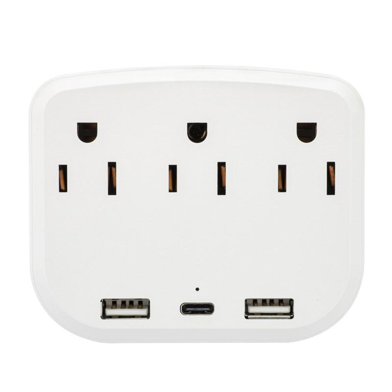 USA extension socket 3USB 3 AC us socket outlets - WP-USCU3 - wonplug ...