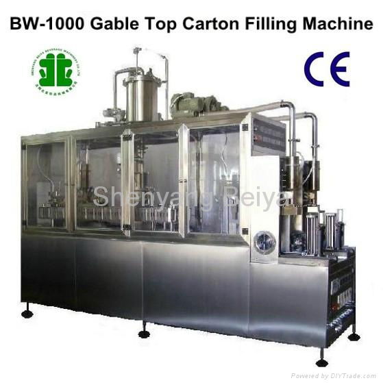 Milk gable top carton filling machine - BW-1000 - BEIYA (China ...