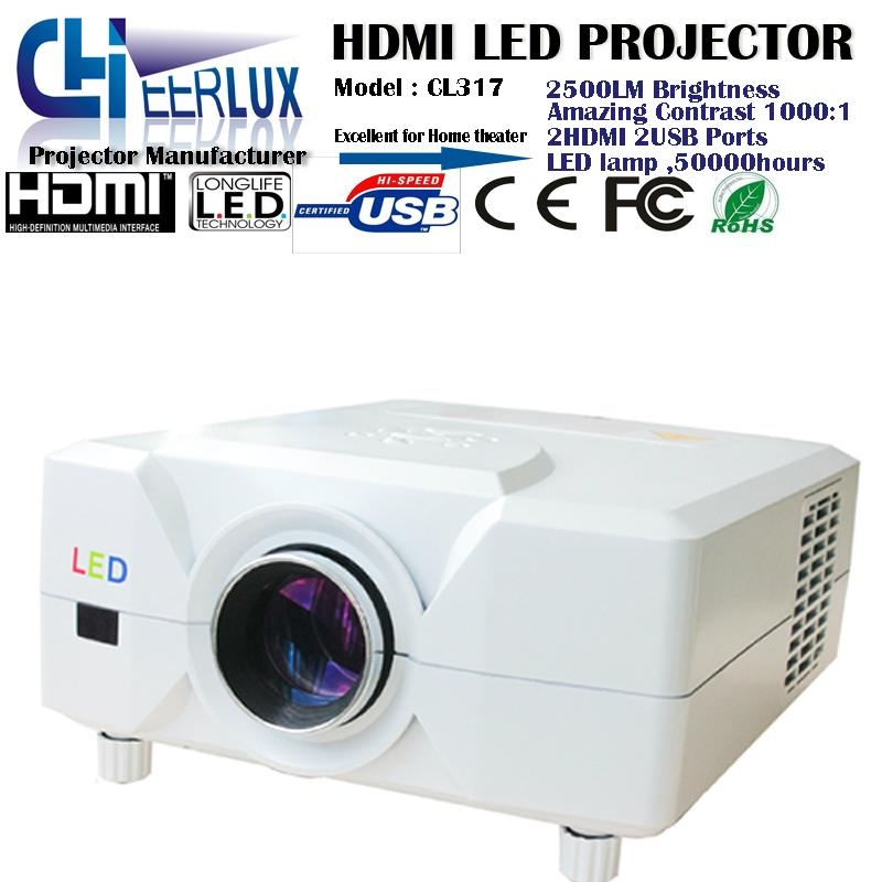 led projectors China made with lcd panel & usb & hdmi & vga support 3d ...