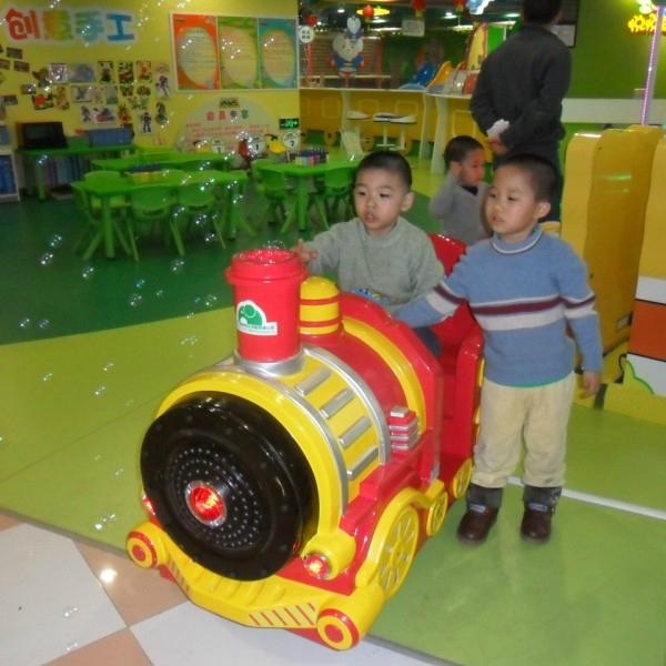 Happy train with blowing bubbles electric mini train ride - superwing ...