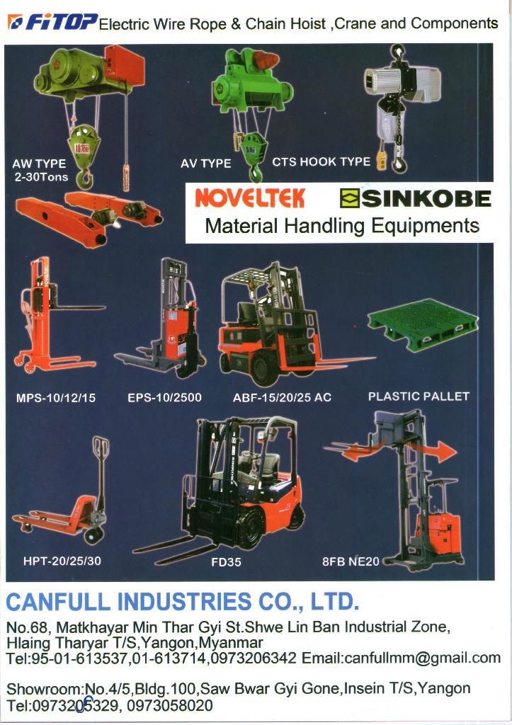 Electric handling equipment (Myanmar Manufacturer) - Other Industrial ...