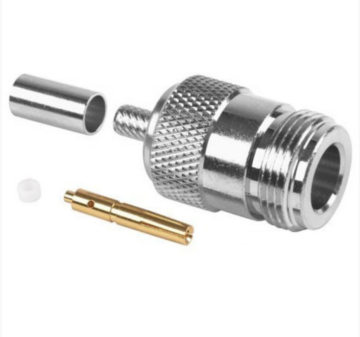 Type N Female crimp connector for RG58 LMR195 cables - AIE-NF-58 - AIE ...