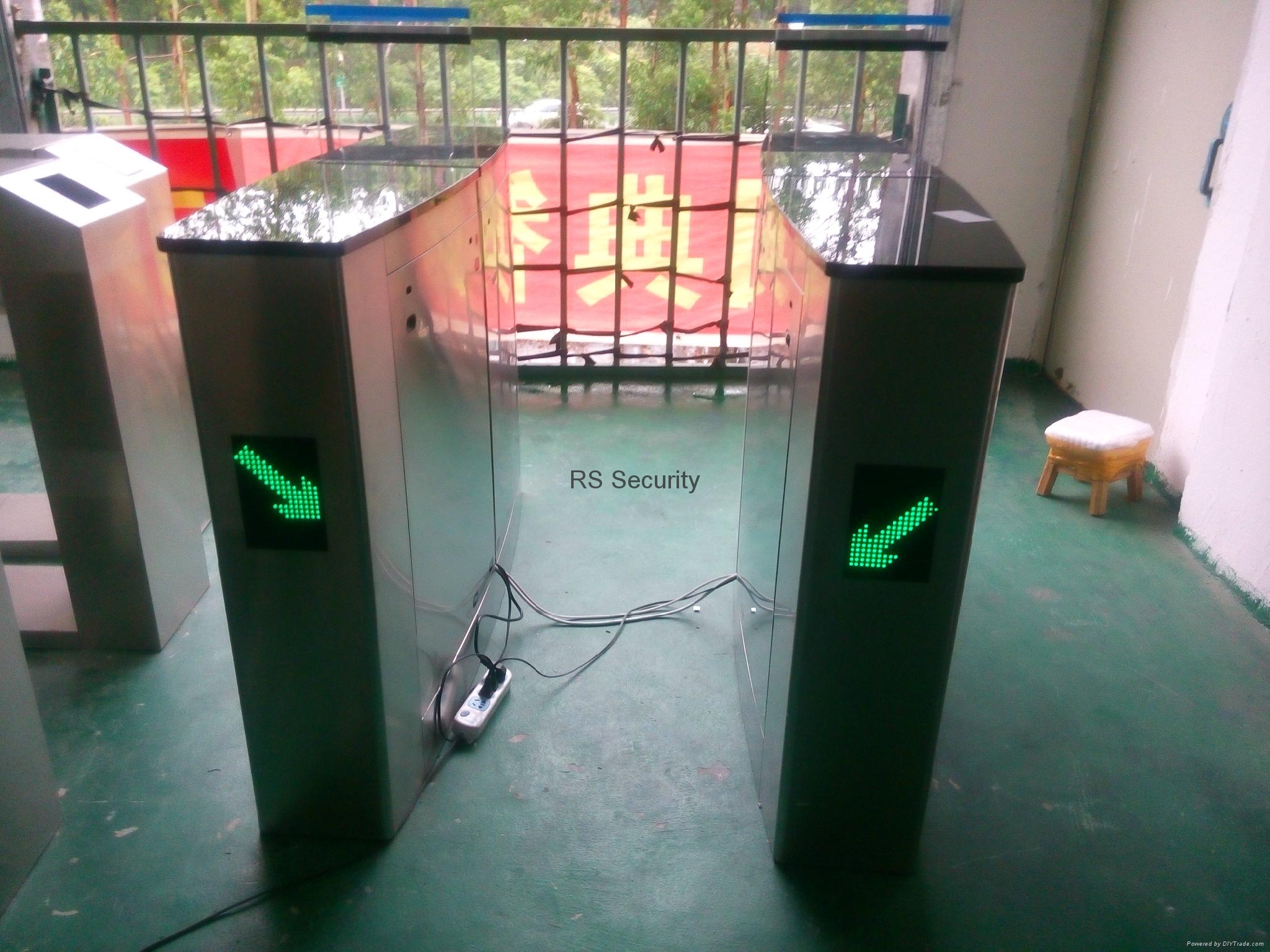 LED Light Display Full Height Sliding Speed Turnstile Gate - RS 1007 ...