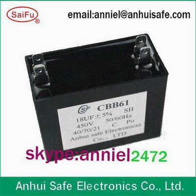 square plastic capacitor CBB61 1uf 450VAC 2UF 450VAC 3UF 450VAC 4UF ...