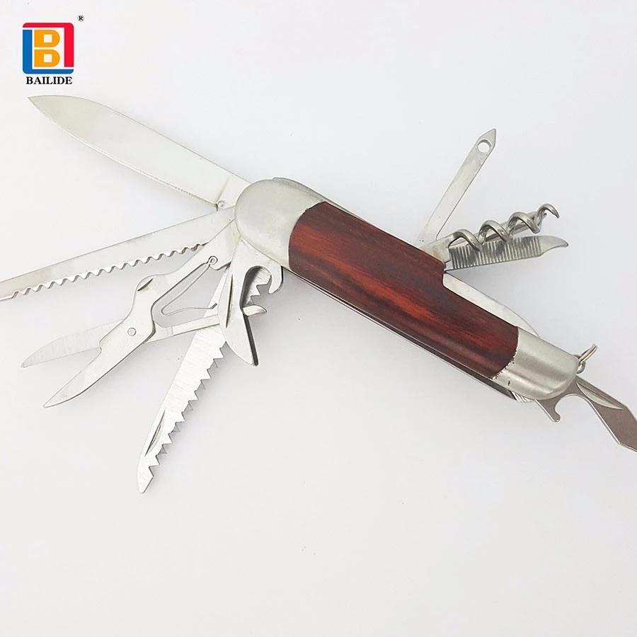 Multi Functional Knife with wood handle - BLD-G514 - BAILIDE (China ...