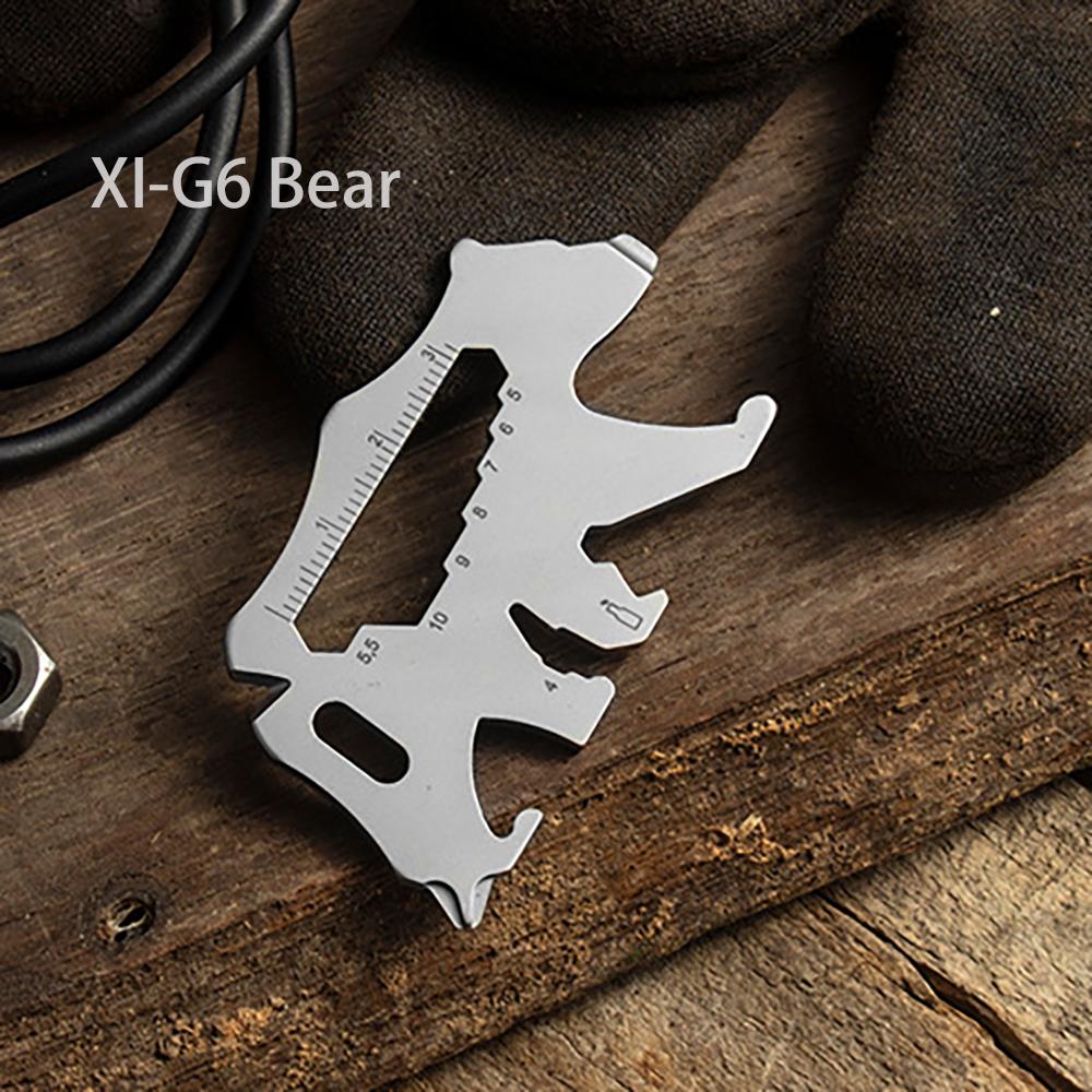 Bear stainless steel multifunctional tool card edc metal credit card ...