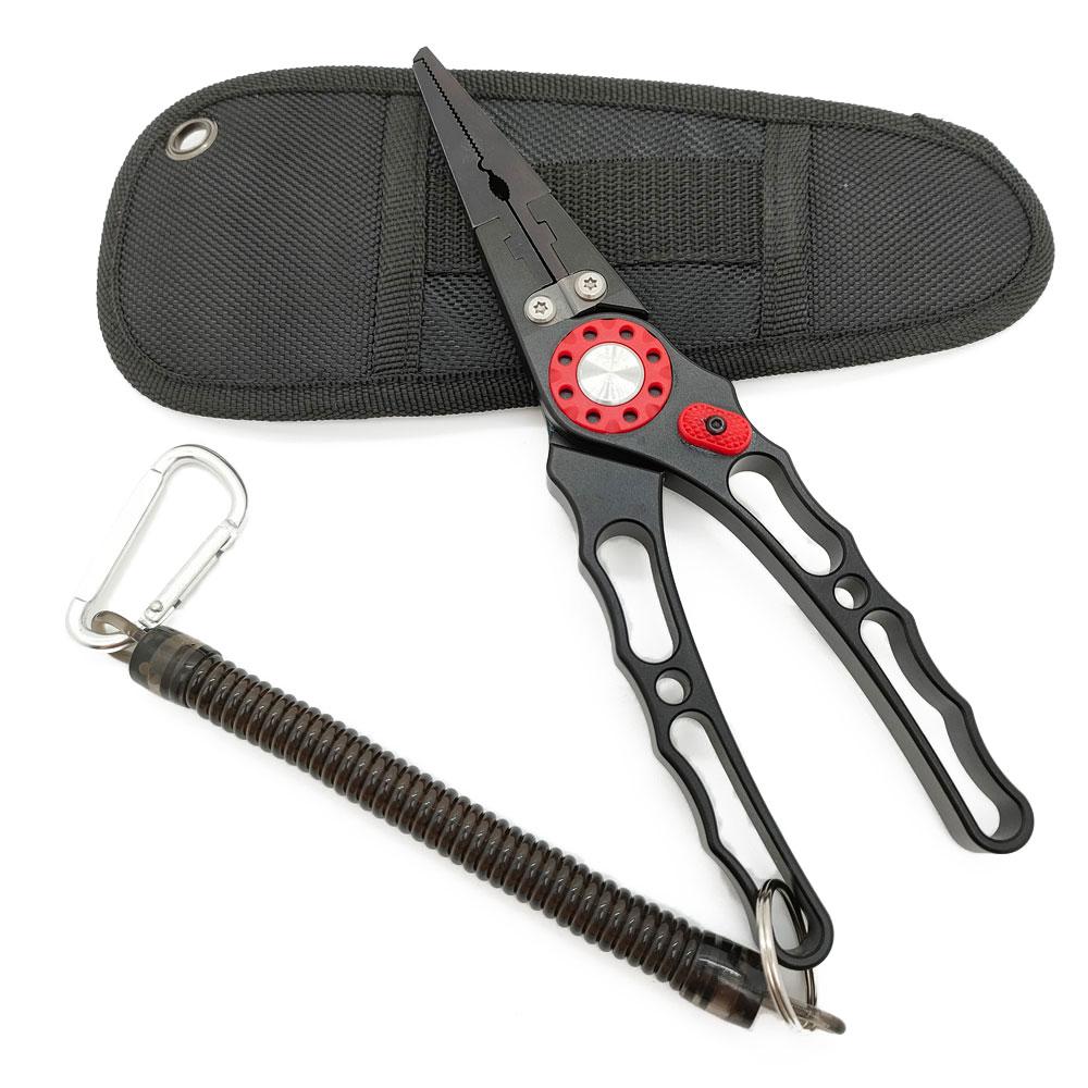 Sheath lanyard aluminum locking split ring fishing pliers Stainless ...