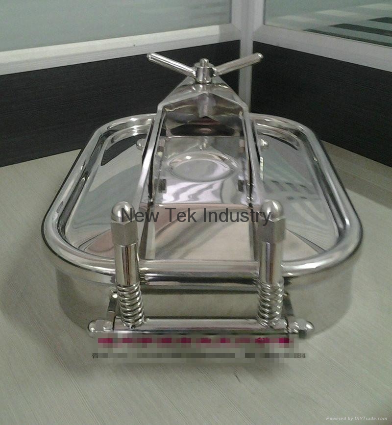 Sanitary SS Tank Manway Rectangular 17 in. x 13 in. - SS304 / EPDM - NT ...