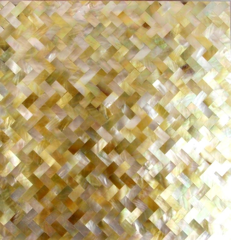 Polished Golden Sea Shell Tile Kitchen Yellow Lip Shell Mosaic - MOP ...
